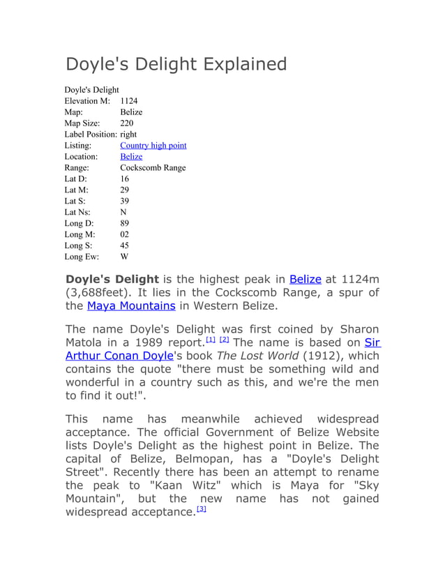 Doyle's Delight of the Maya Mountains | DOC | North America Travel ...