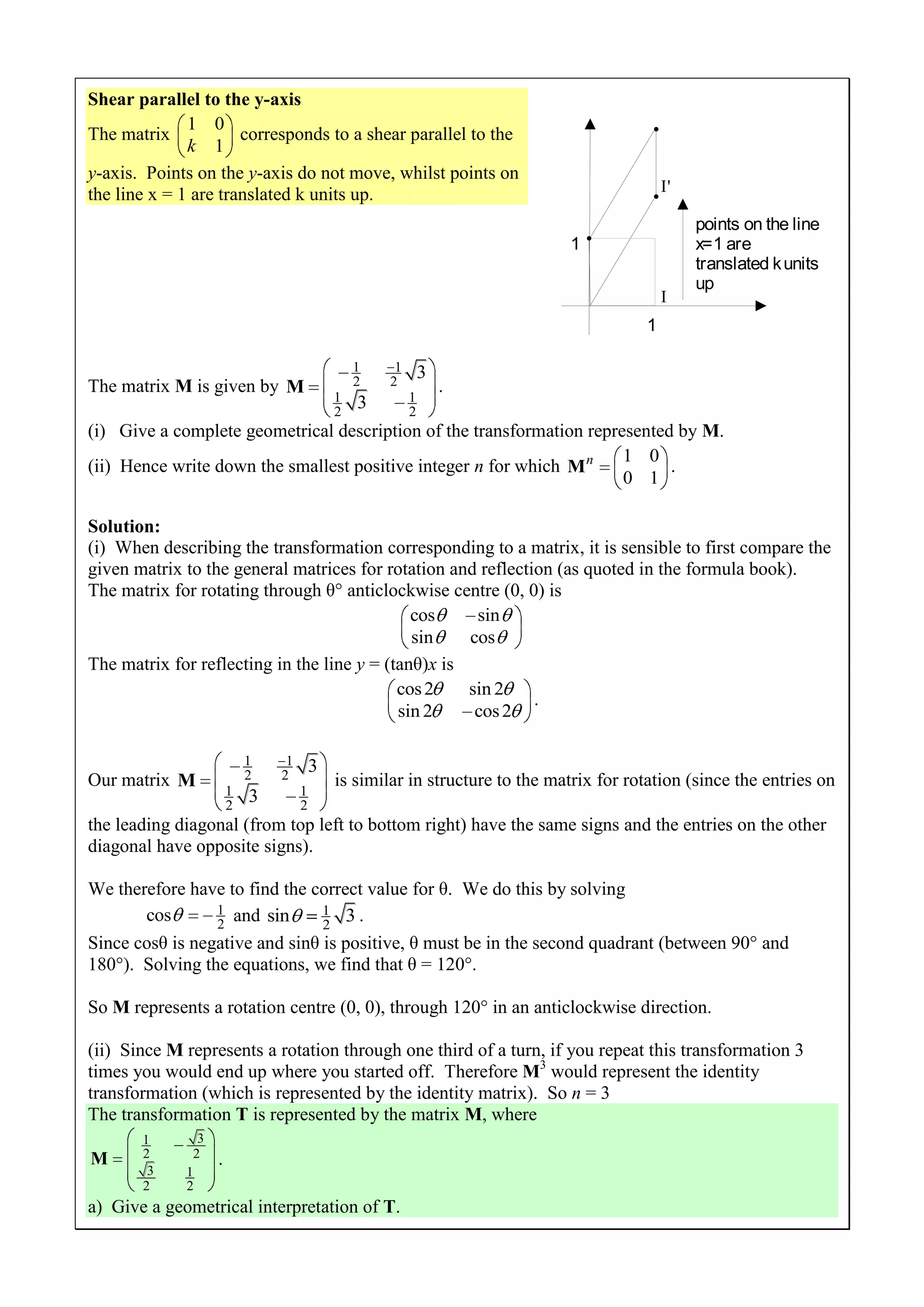 Do you know matrix transformations | PDF