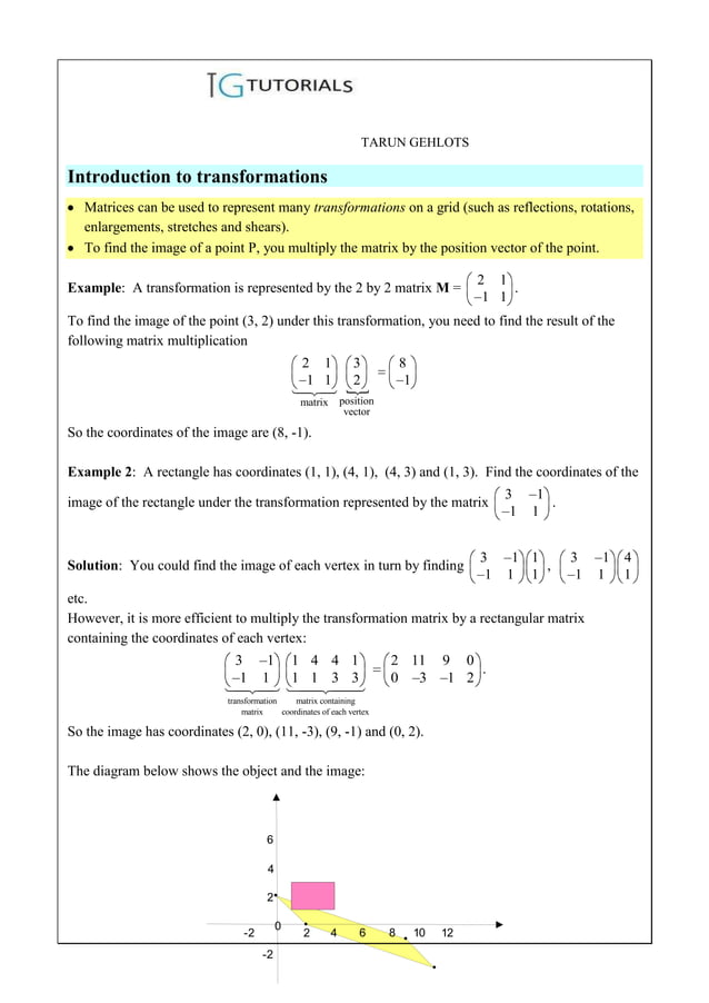 Do you know matrix transformations | PDF