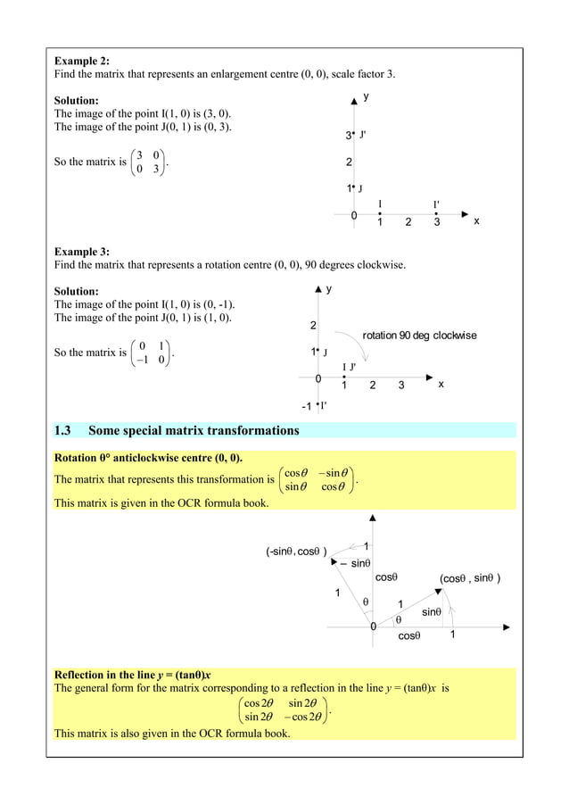 Do you know matrix transformations | PDF
