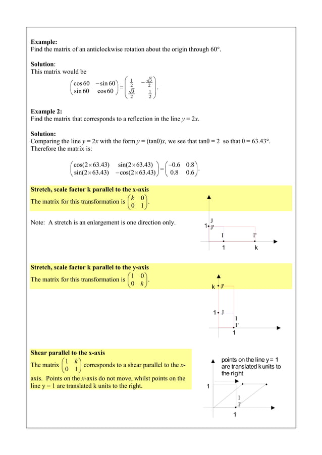 Do you know matrix transformations | PDF