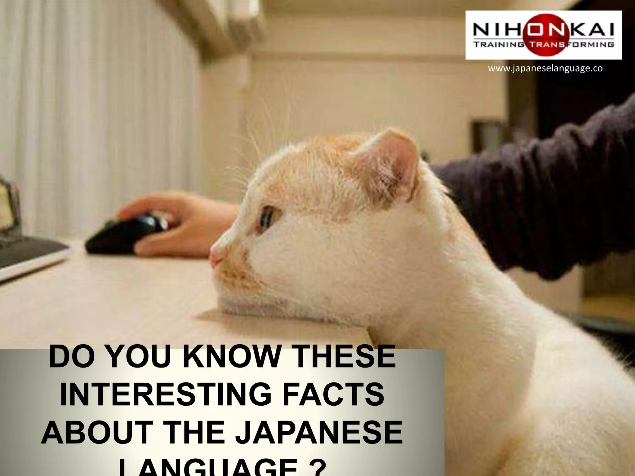 Do you know these interesting facts about japanese language | PPT