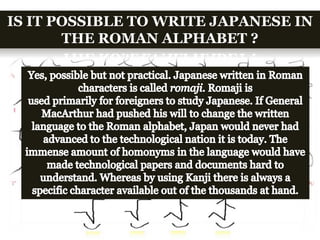 Do you know these interesting facts about japanese language | PPTX