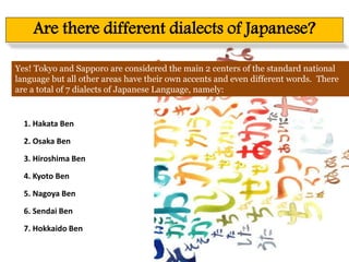 Do you know these interesting facts about japanese language | PPT