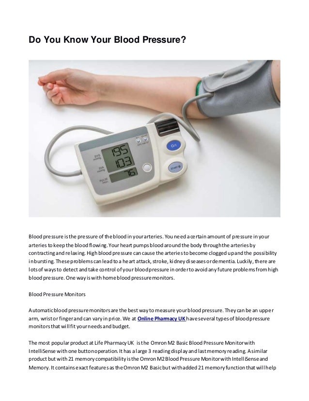 Do You Know Your Blood Pressure do-you-know-your-blood-pressure