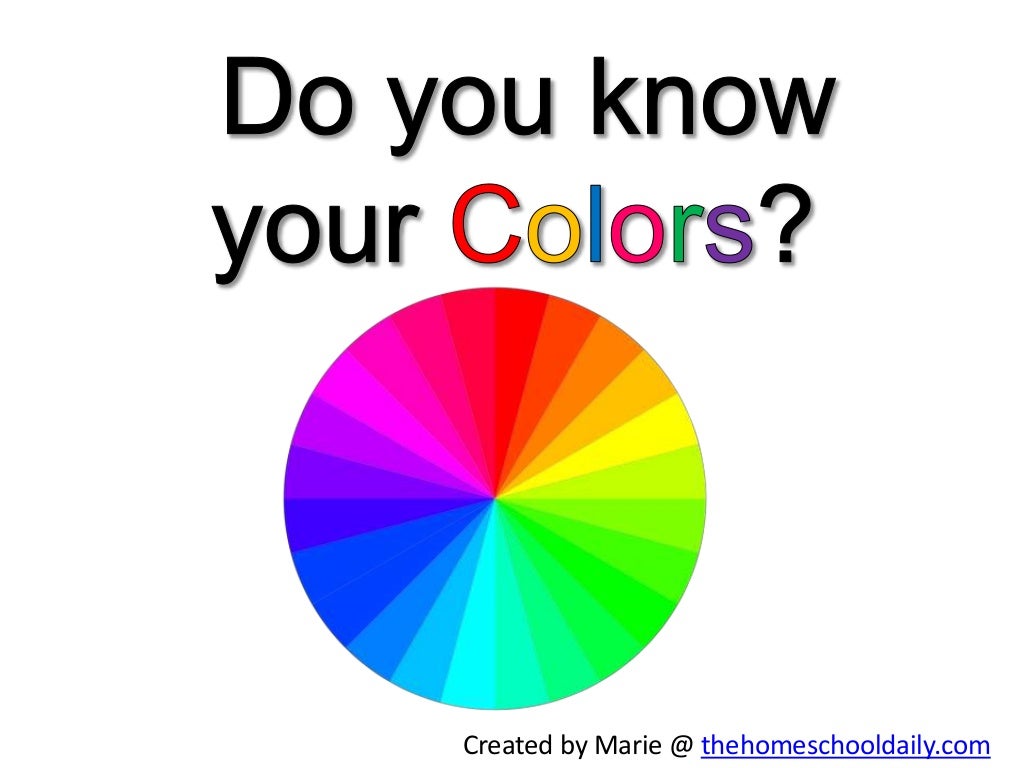 Do you know your colors?