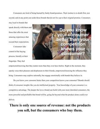 Do you know your consumer? | PDF