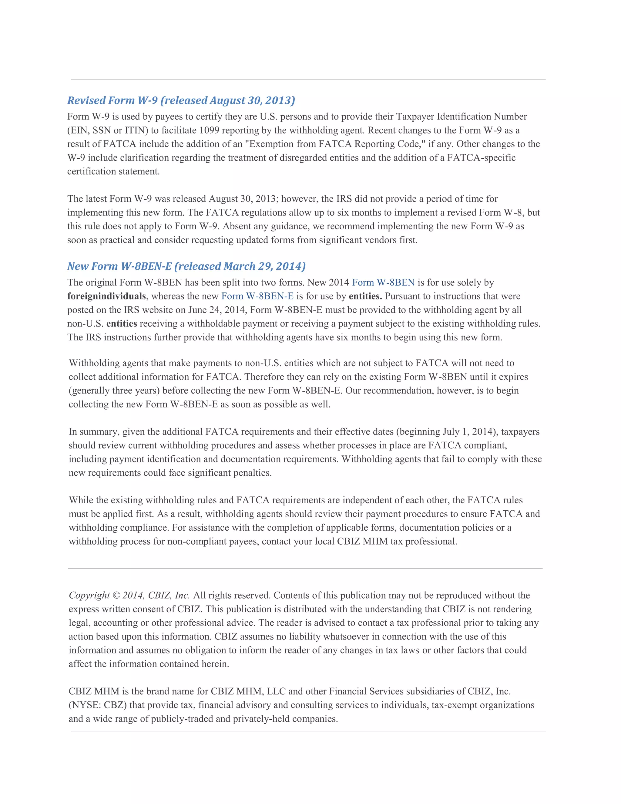 Do Your Withholding Processes Comply with FATCA? | PDF