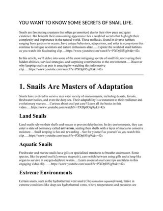 DO YOU WANT TO KNOW SOME SECRETS OF SNAIL LIFE..docx