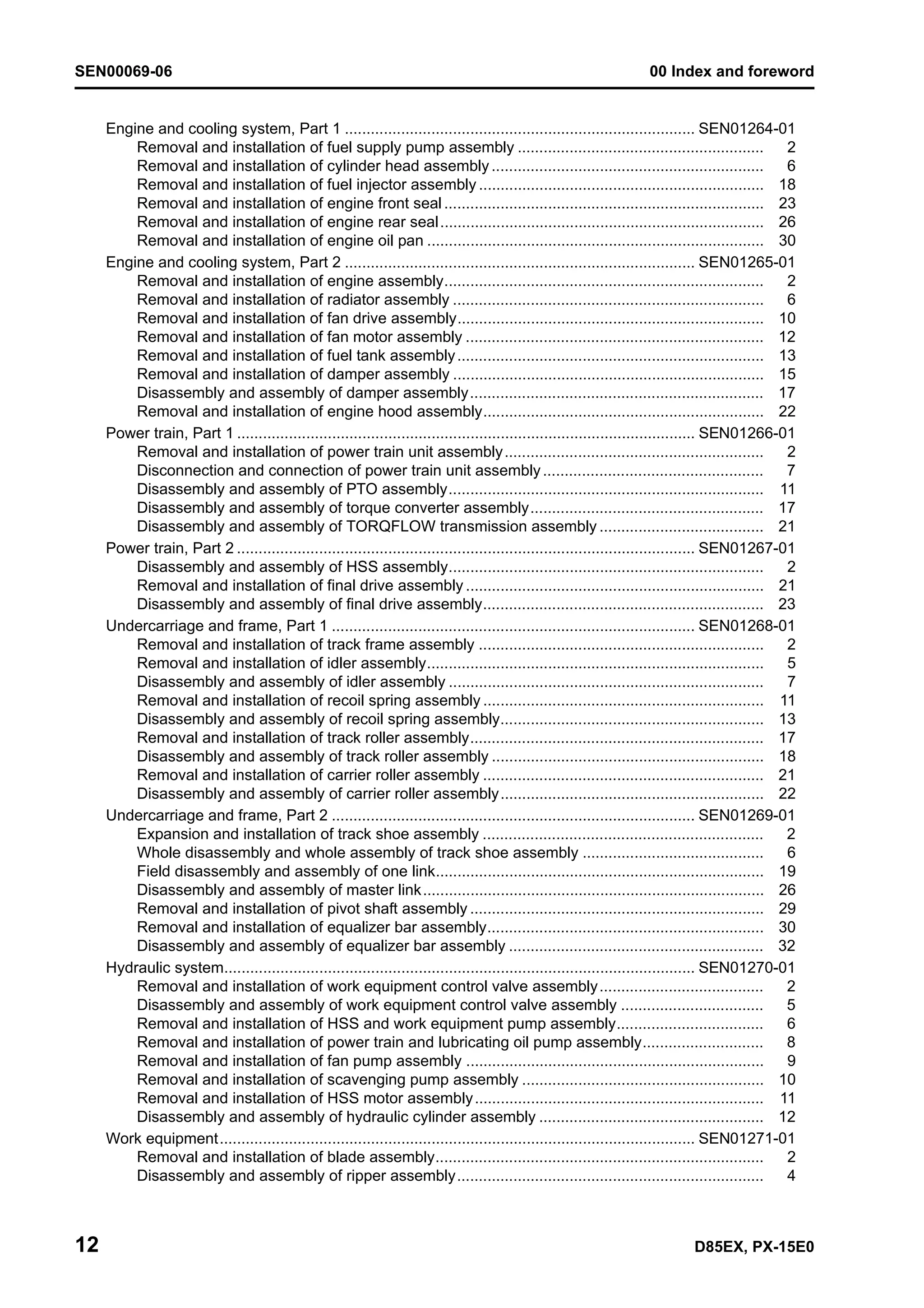 dozer bulldozer Komatsu d85 px 15e0 Technical manual.pdf