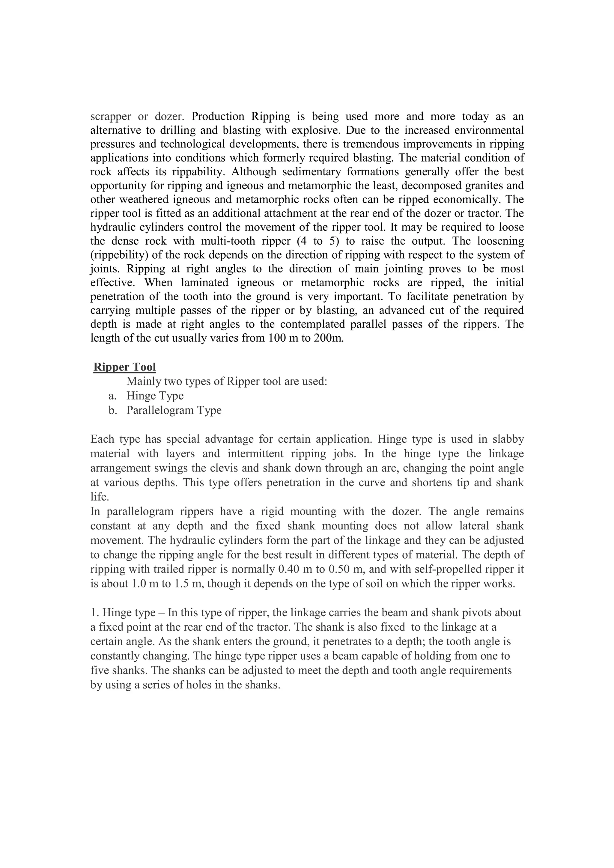 Dozer & ripper | PDF