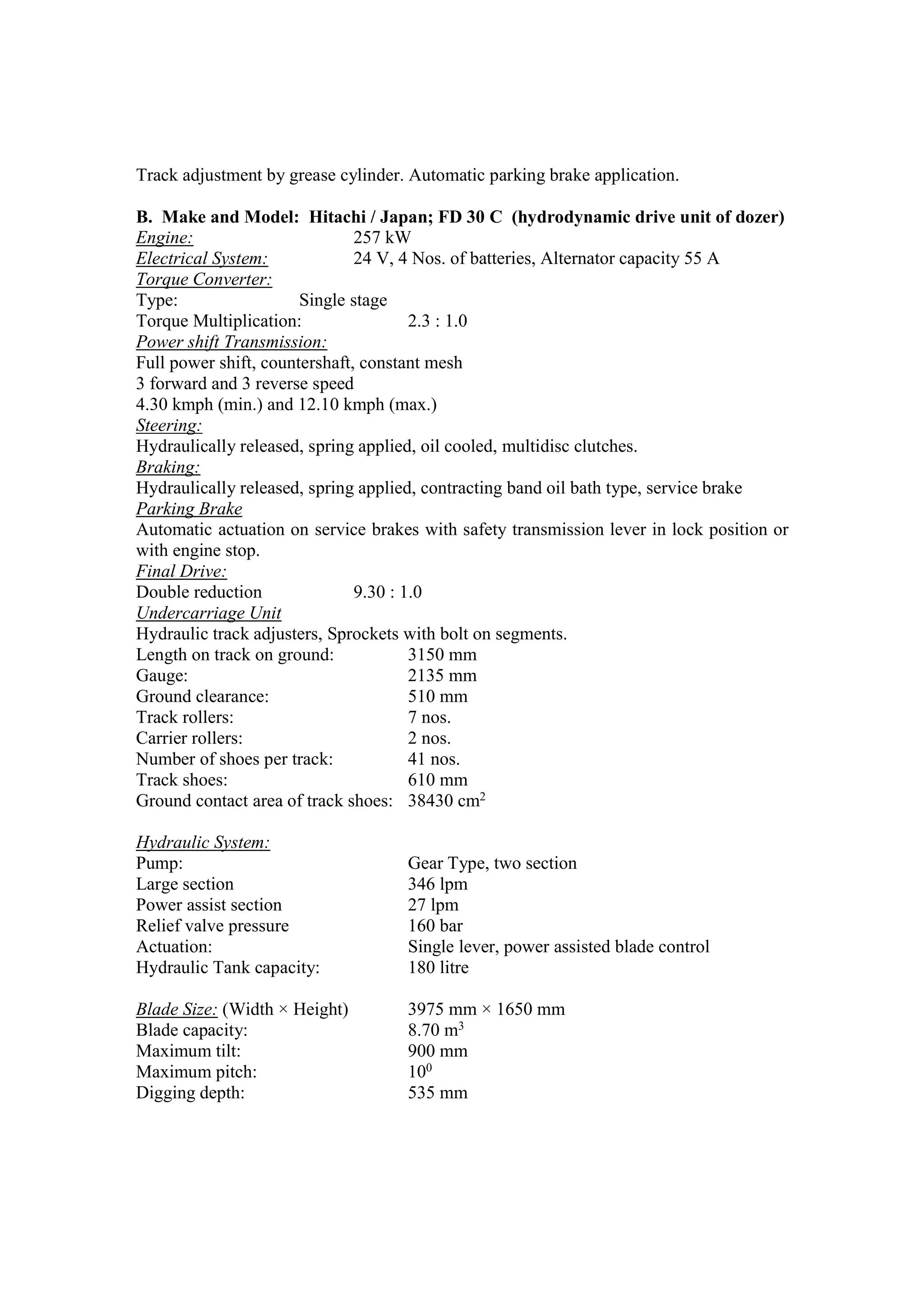 Dozer & ripper | PDF