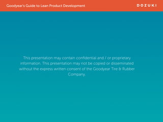 Goodyear's Guide To Lean Product Development - Dozuki Workshop Series ...