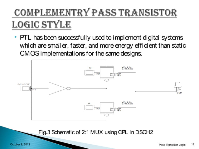 Pass Transistor Logic | PPT