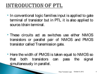 Pass Transistor Logic | PPT