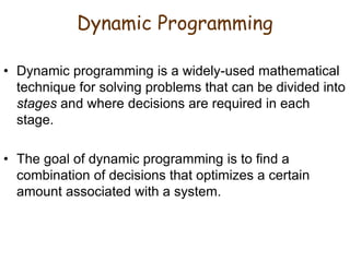 Dynamic Programming | PPTX
