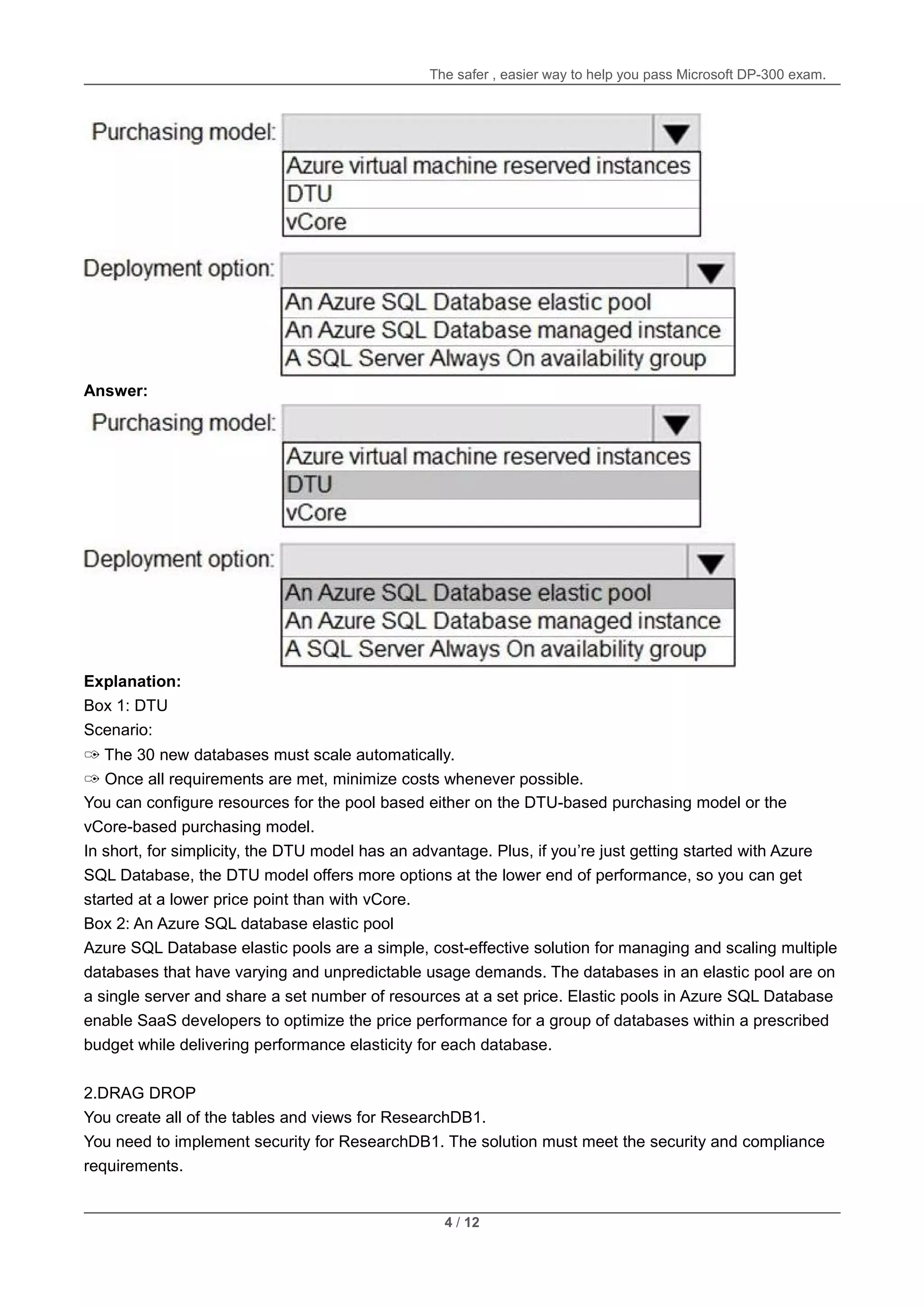 Dp 300 Administering Microsoft Azure Sql Solutions Updated Dumps Pdf