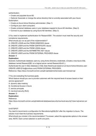 DP-300 Administering Microsoft Azure SQL Solutions Updated Dumps | PDF