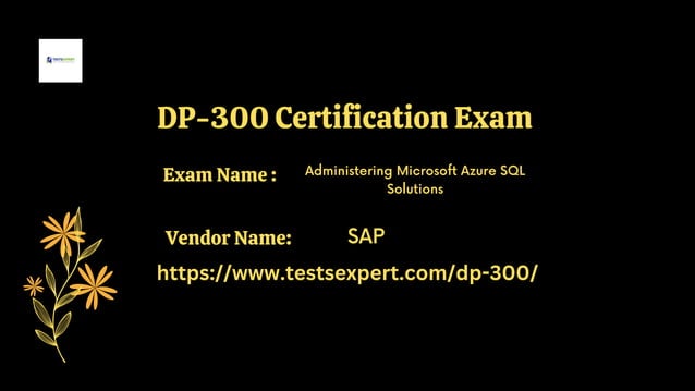 DP-300 Certification Exam Mastering Microsoft Azure Database ...