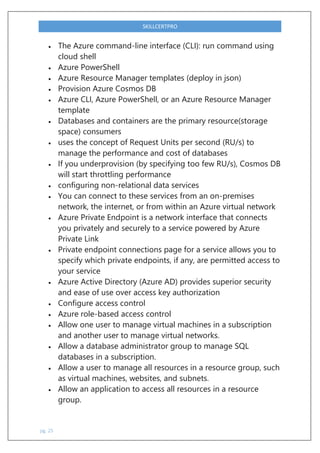 Microsoft Azure Cloud Master-Cheat-Sheet | PDF