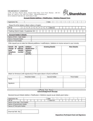 dp account modification | PDF
