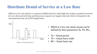 Low Rate DDoS attack using Improved Robust Random Early Detection | PPTX