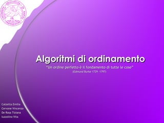 Algoritmi di ordinamento | PPT