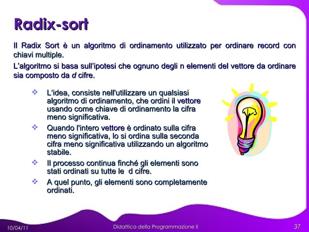 Algoritmi di ordinamento | PPT
