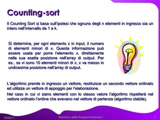 Algoritmi di ordinamento | PPT