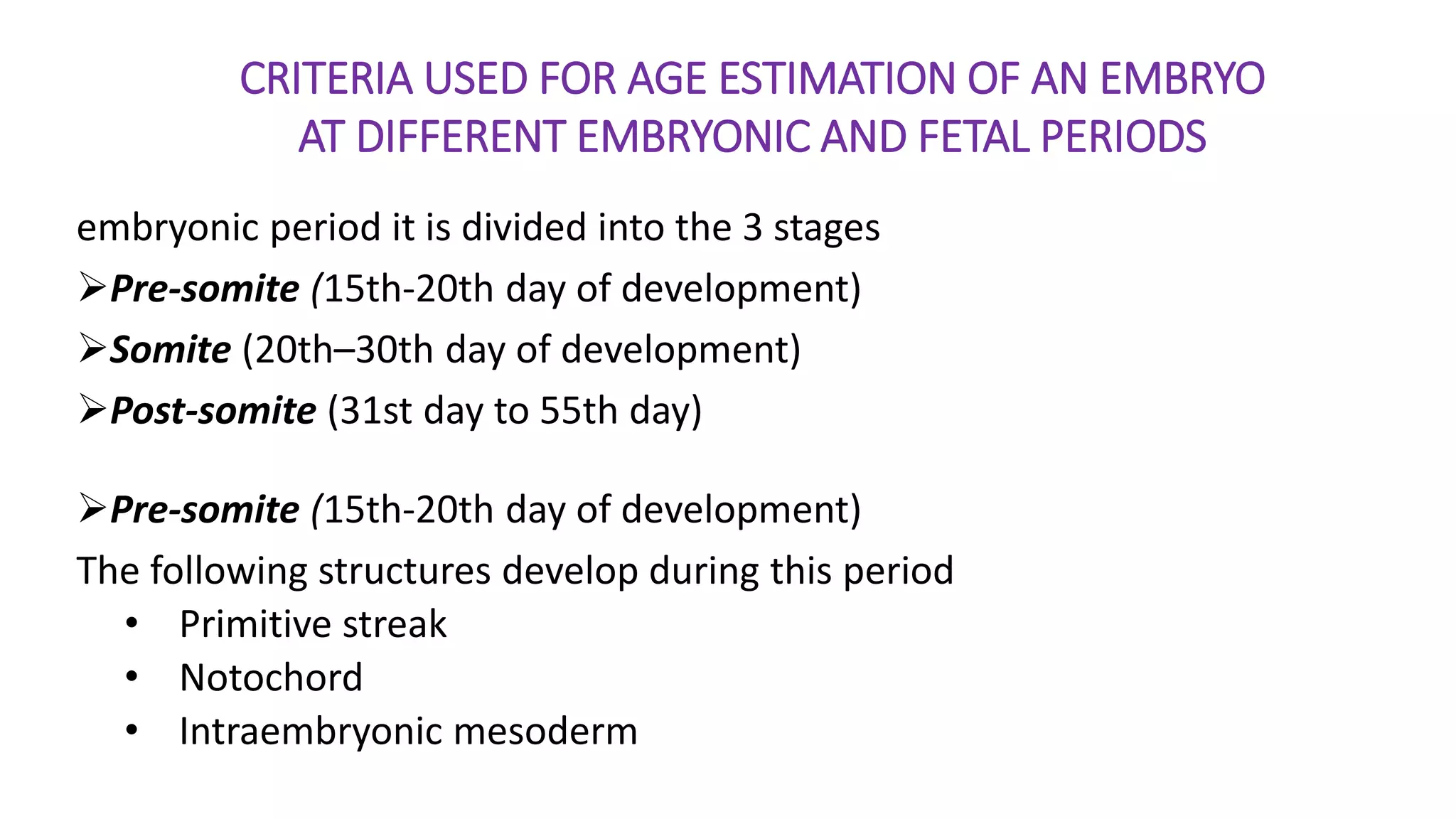 Embryonic period of development | PPTX