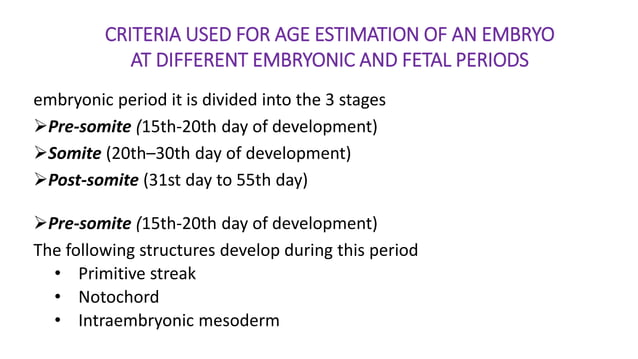 Embryonic period of development | PPTX