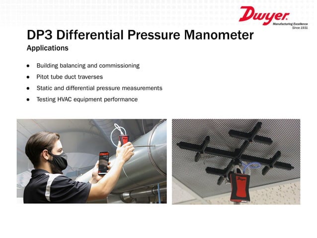 Series DP3 Wireless Differential Pressure Manometer | PDF