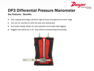 Series DP3 Wireless Differential Pressure Manometer | PDF