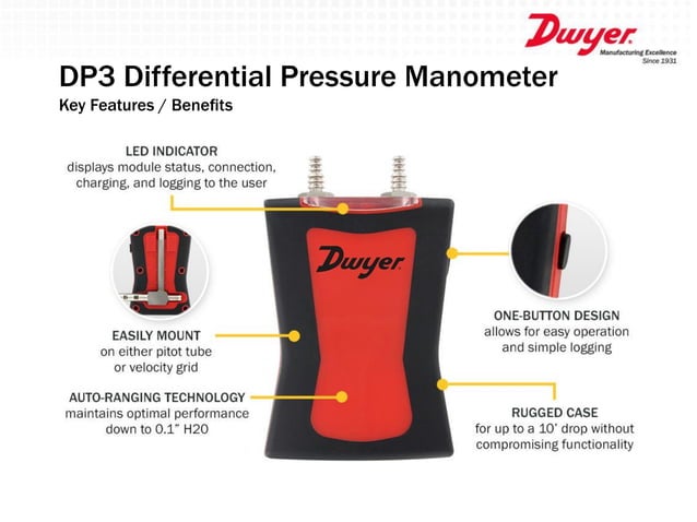 Series DP3 Wireless Differential Pressure Manometer | PDF