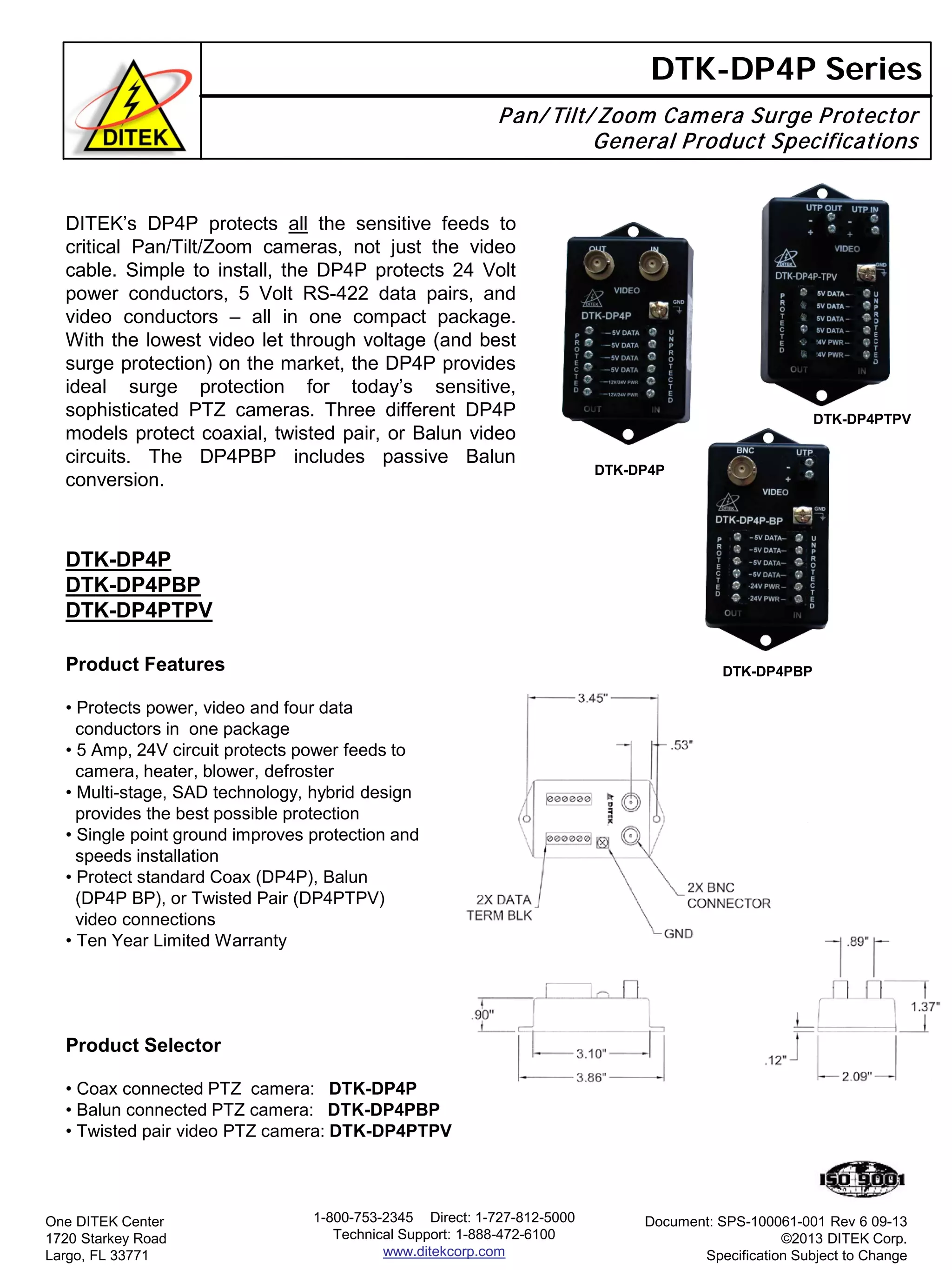 Ditek DP4P Data Sheet | PDF