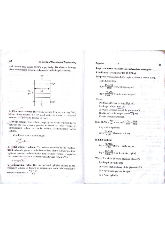 Elements of mechanical engineering (notes) | PDF