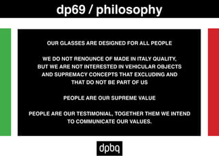 Dp69 eyewear italia | PPT