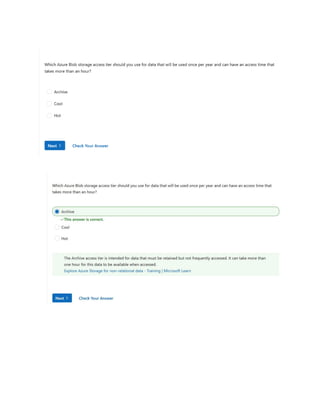 DP 900 Azure Data Fundamentals Quesions Microsoft | PDF