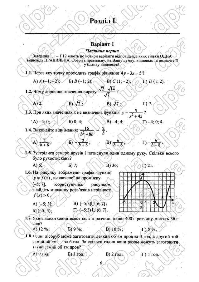 Збірник завдань для ДПА з математики 9 клас, Мерзляк, Гімназія | PDF