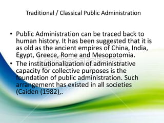 Evolution of Public Administration | PPTX