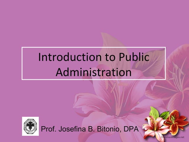 Introduction to Public Administration | PPT