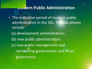 Modern Public Administration | PPTX
