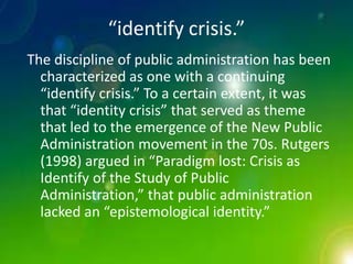 Modern Public Administration | PPTX
