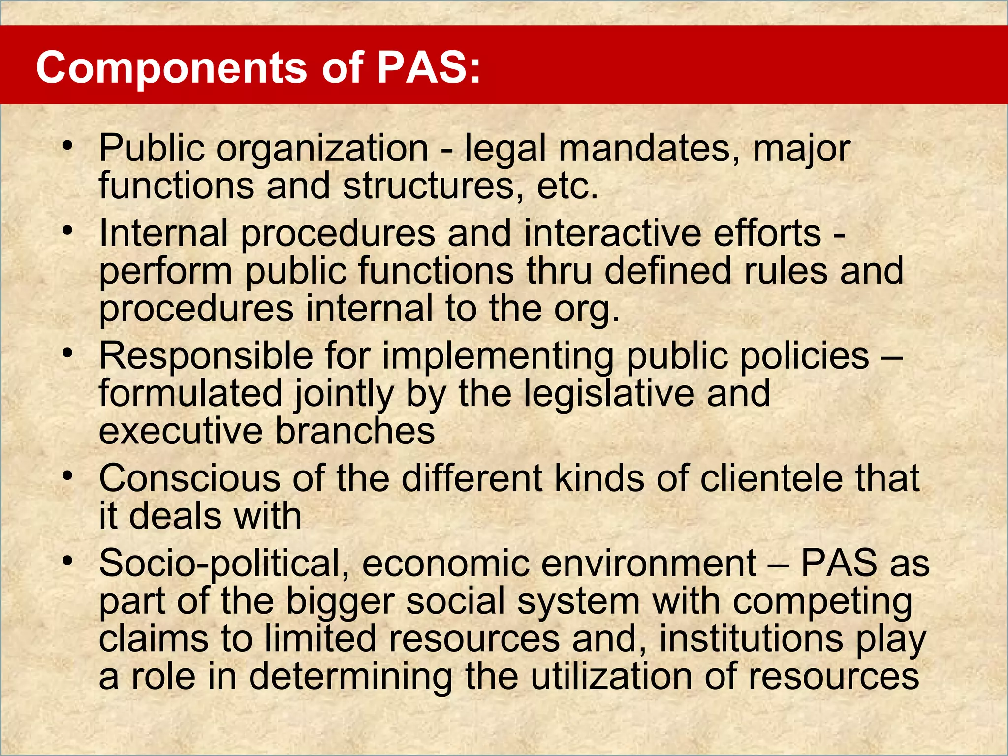 Philippine Administrative System (PAS) | PPT