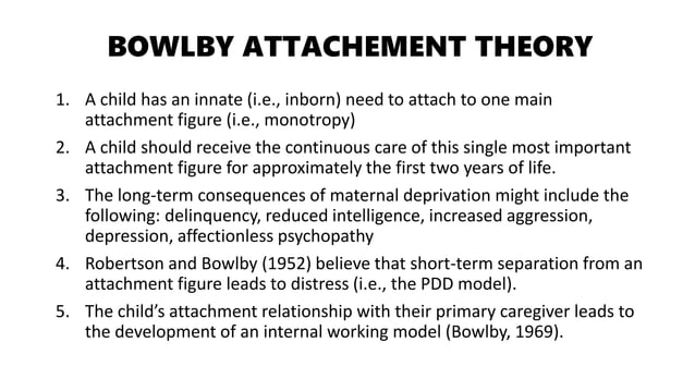 Bowlby Attachment Theory | PPTX