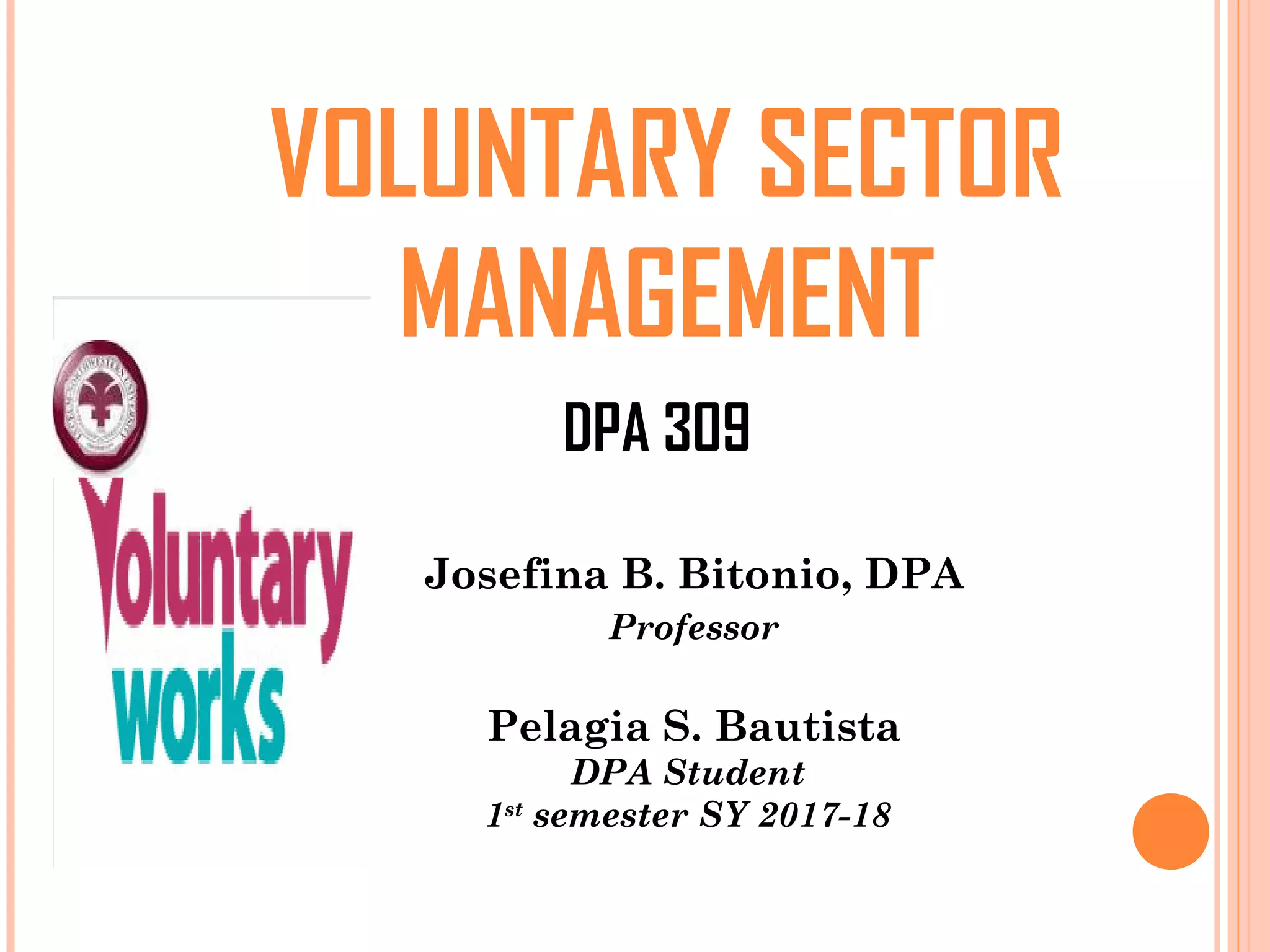 Voluntary Sector Management | PPT