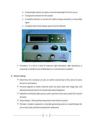 Different fastness machines or techniques used in textiles | PDF