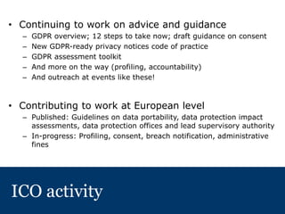 GDPR: The Regulator's Perspective, Peter Brown, ICO | PPT