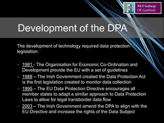 Data Protection Act: implications for monitoring technologies | PPT