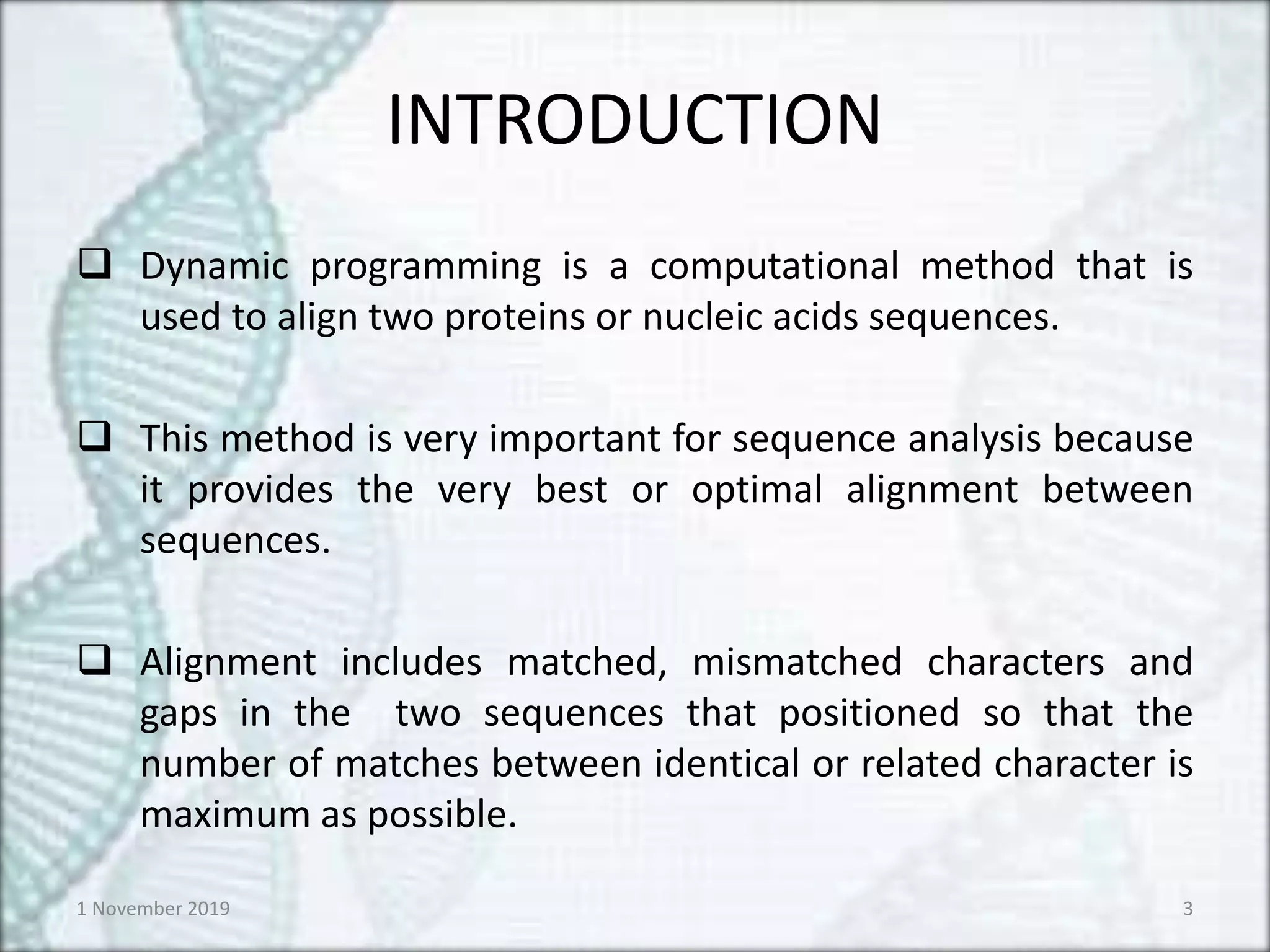 Dynamic programming and pairwise sequence alignment | PPTX Dynamic programming and pairwise sequence alignment | PPTX